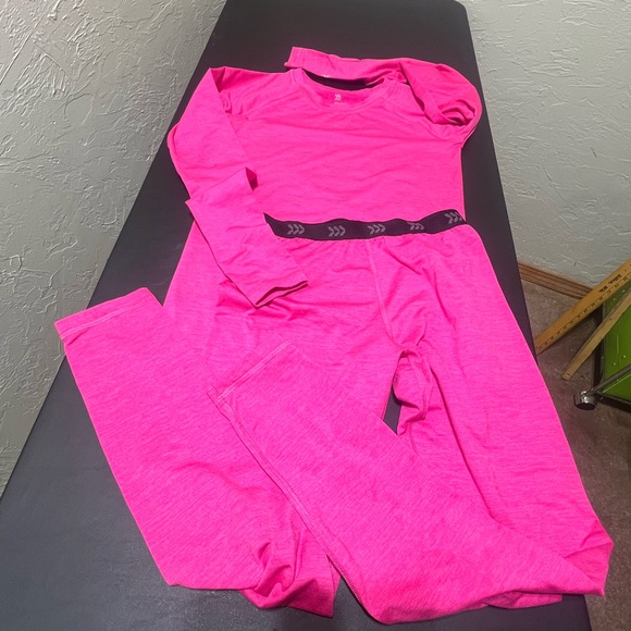 all in motion | Matching Sets | All In Motion Pink Thermal Set Girls ...